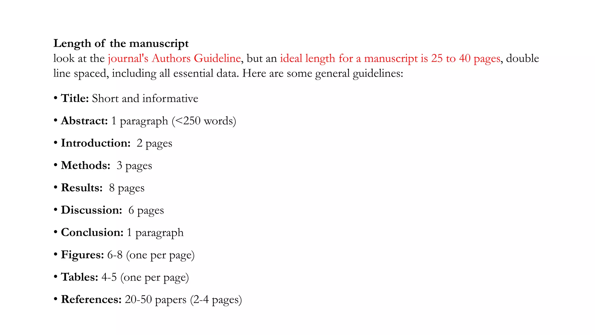 Manuscript writing | PPTX