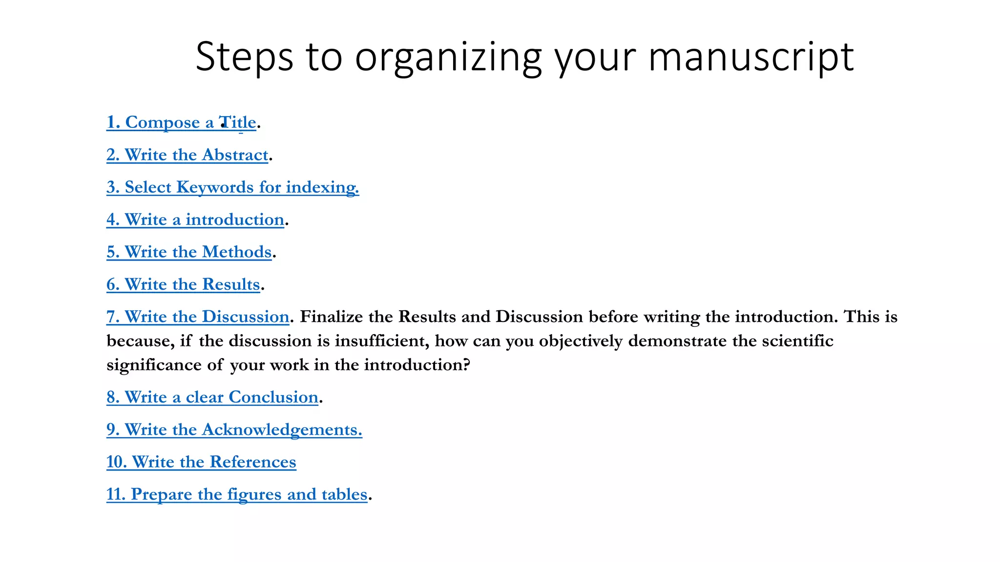 Manuscript Writing | Pptx