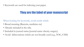 Manuscript writing | PPTX