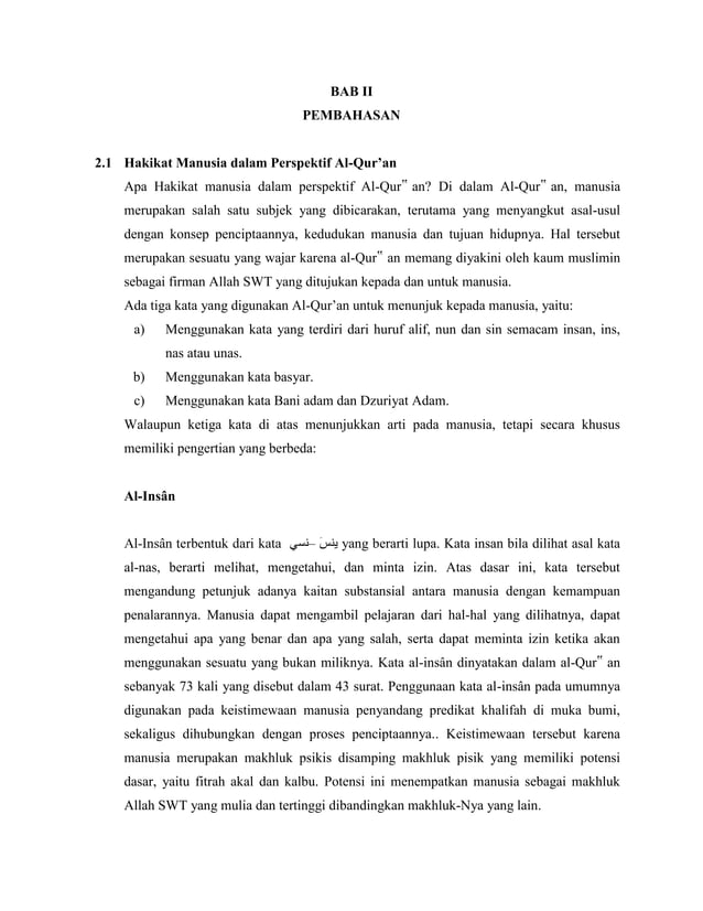 Manusia dalam perspektif alqur'an | DOCX