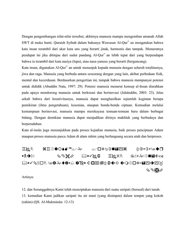 Manusia dalam perspektif alqur'an | DOCX