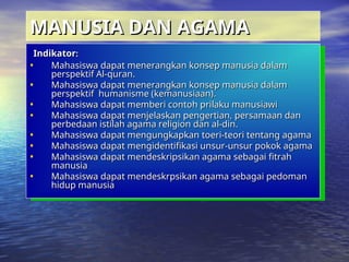 MANUSIA DAN AGAMA DALAM PERSPEKTIF STUDI ISLAM | PPT