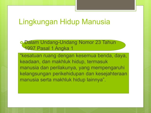 Manusia dan Lingkungan | PPTX