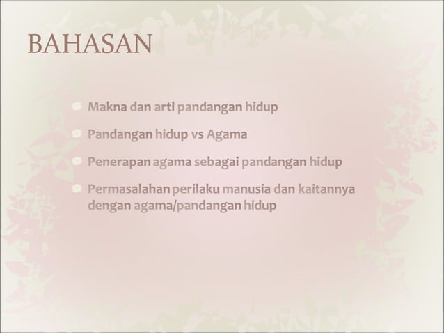 Manusia dan pandangan hidup | PPT