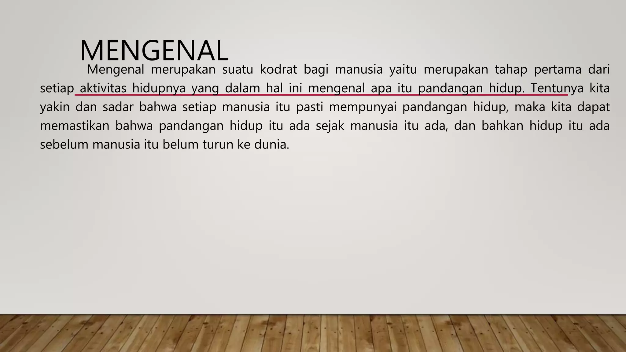 Manusia dan Pandangan Hidup | PPTX