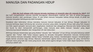 Manusia dan Pandangan Hidup | PPT