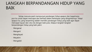 Manusia dan Pandangan Hidup | PPT