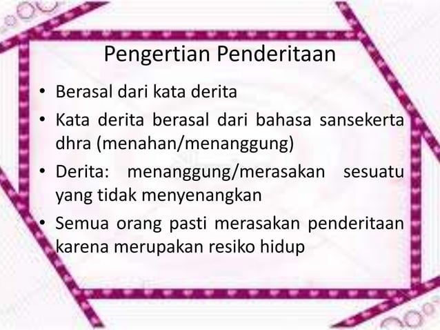 Manusia dan penderitaan | PPTX