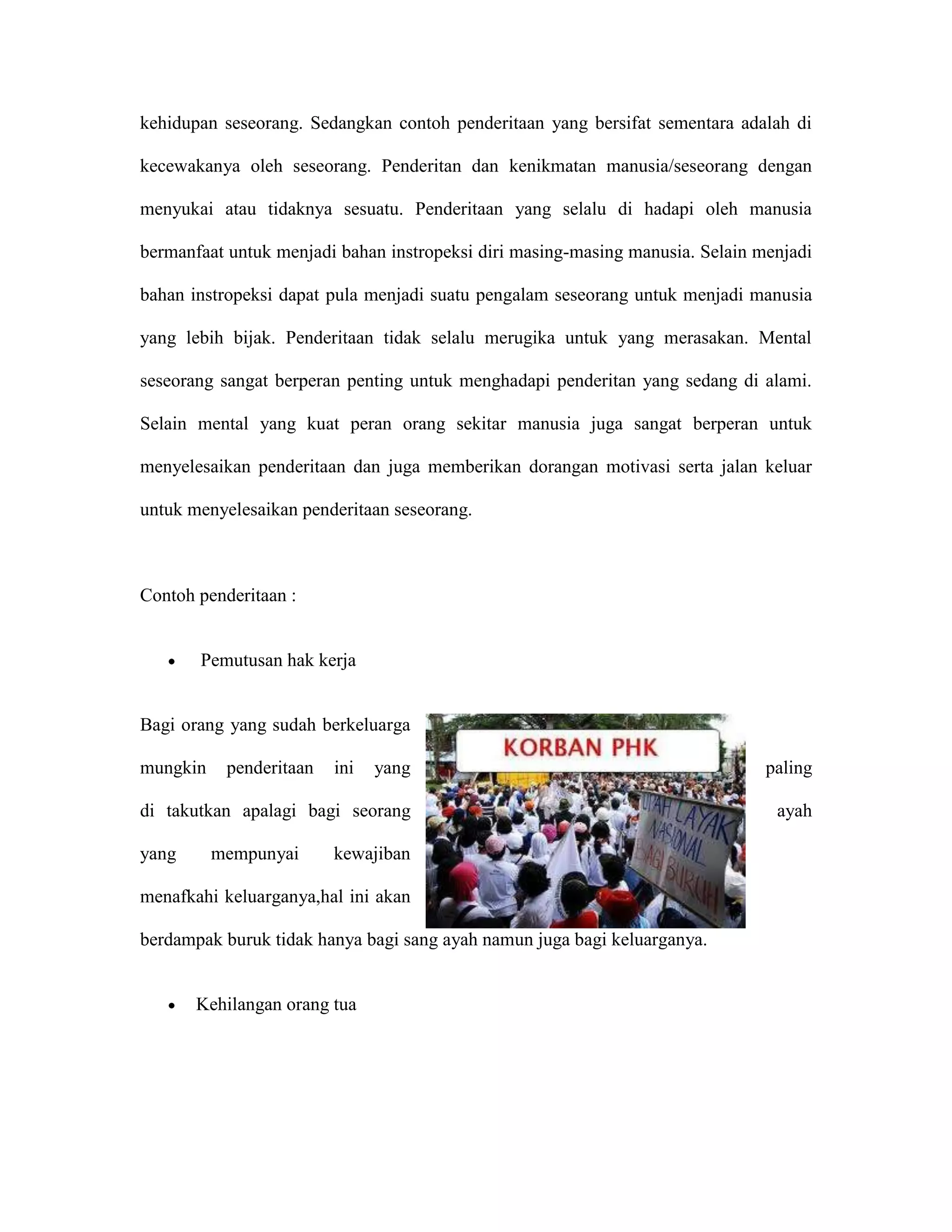 Manusia dan penderitaan | DOC