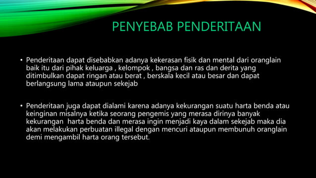 Manusia dan penderitaan ppt | PPTX