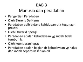 Manusia dan peradaban | PPTX
