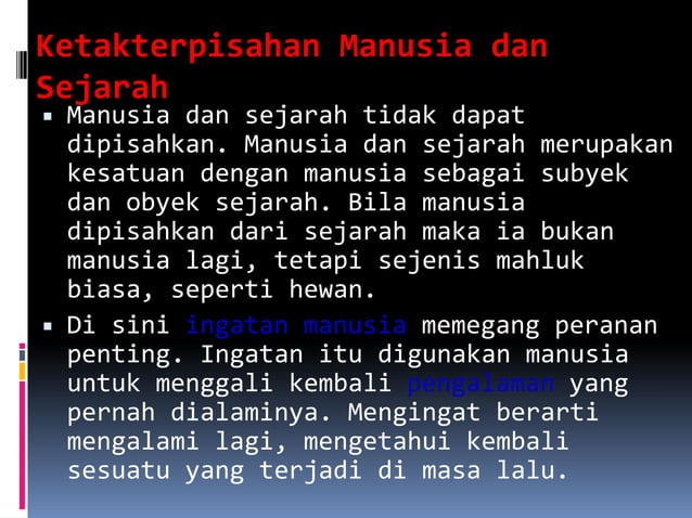 Manusia dan sejarah | PPT