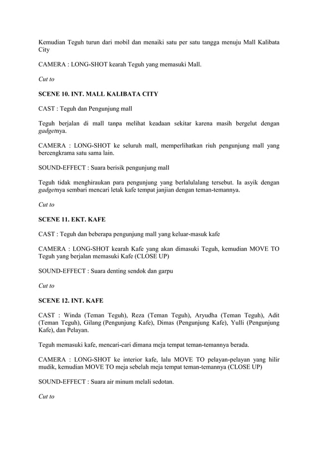 Manusia digital (naskah film pendek) | DOCX