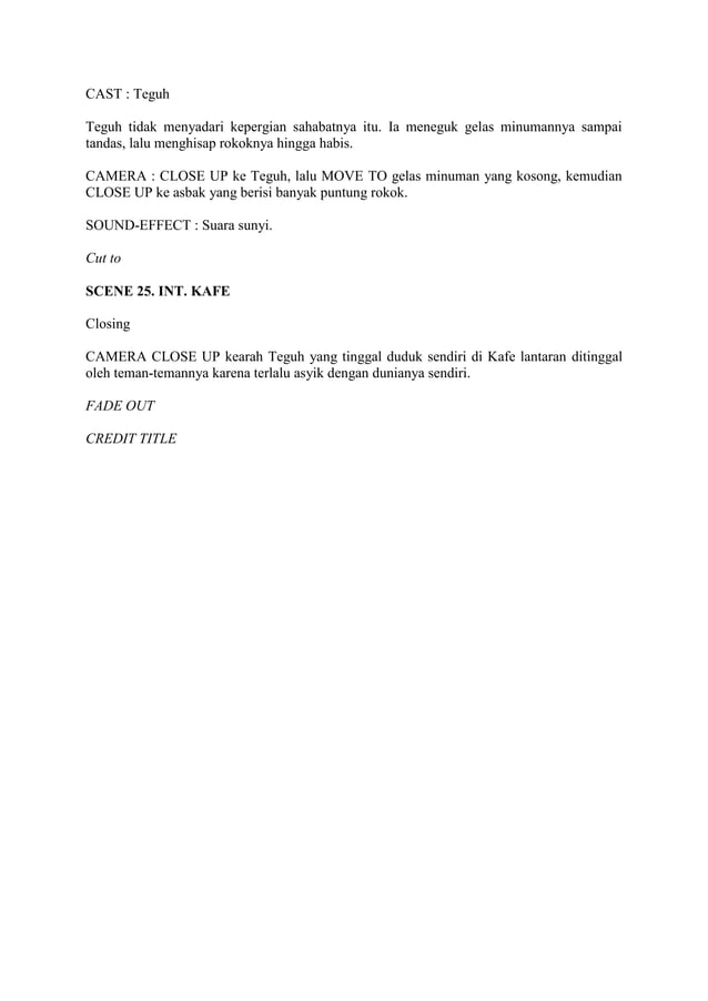 Manusia digital (naskah film pendek) | DOCX