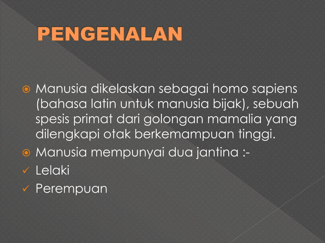 Manusia Merupakan Organisma Yang Kompleks | PPTX