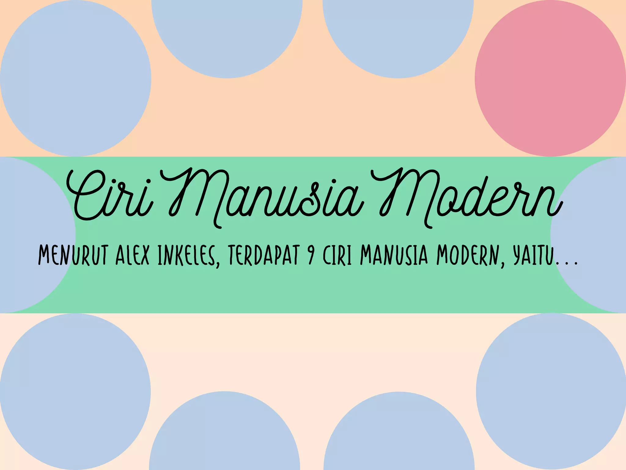 Manusia modern menurut alex inkeles | PDF