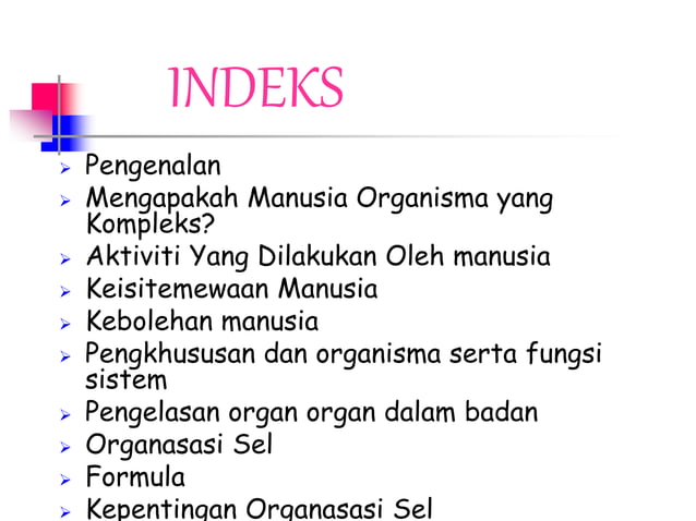 Manusia organisma kompleks bab2 | PPT