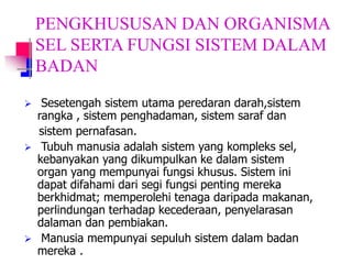 Manusia organisma kompleks bab2 | PPT