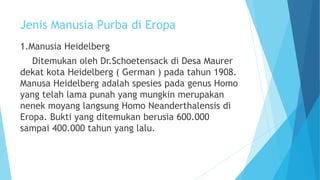 Manusia purba di eropa | PPTX