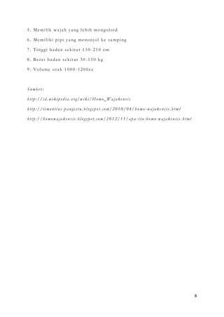 Manusia Purba di Indonesia | PDF