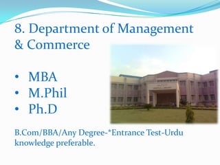 Maulana Azad National Urdu University, Hyderabad | PPTX