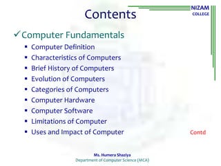 computer fundamentals | PPTX