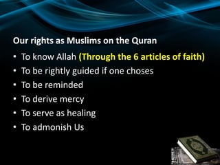 Man versus the quran presented by nuhu tahir | PPT