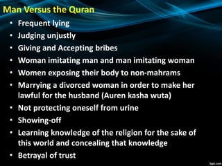 Man versus the quran presented by nuhu tahir | PPT