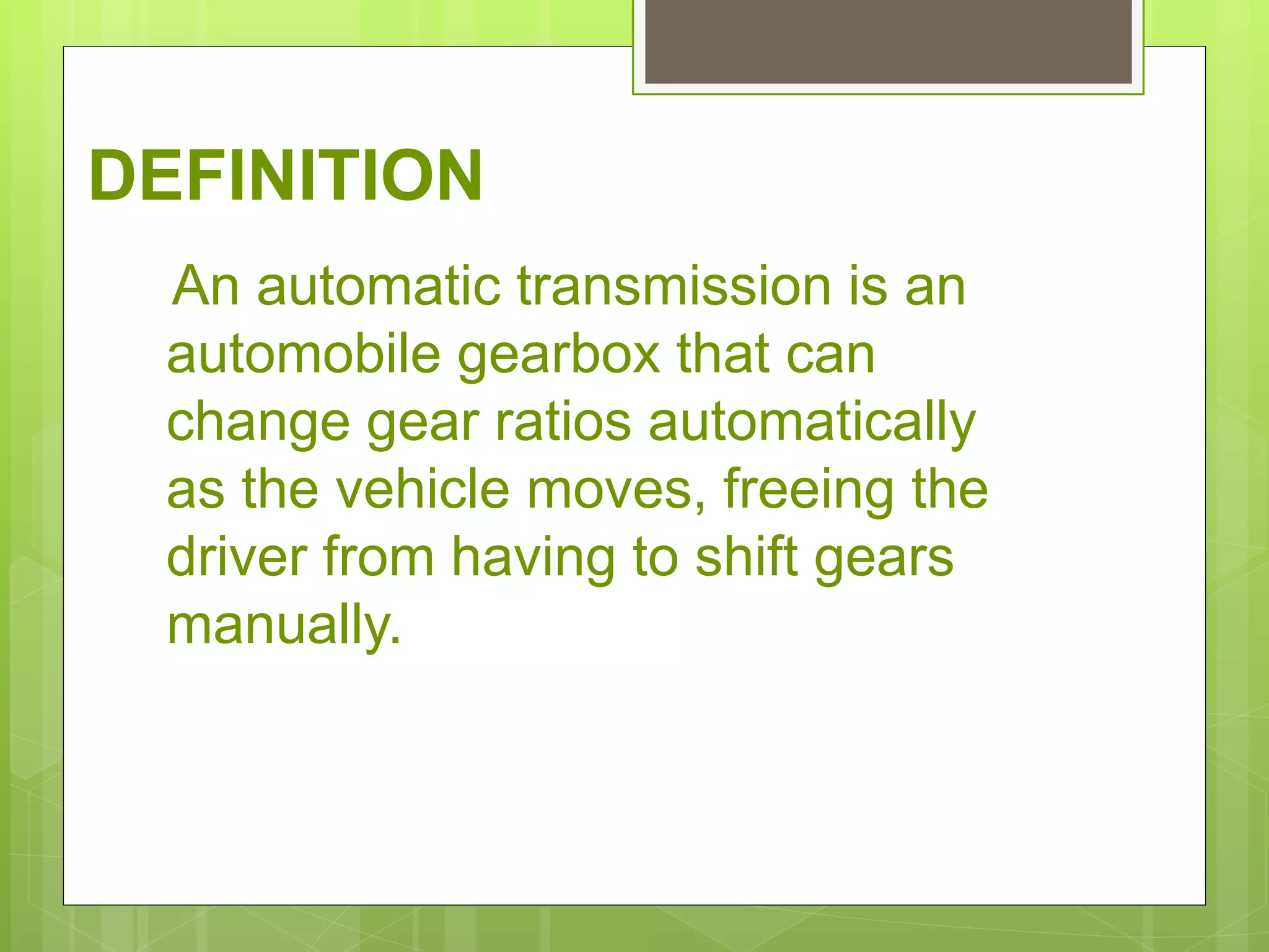 Automatic Transmission | PPTX