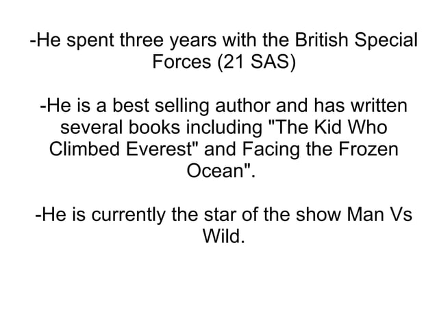 Man Vs Wild Ppt