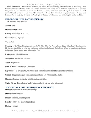 Man+who+was+poe+study+guide | PDF