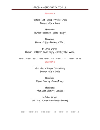 Man Women Equation | PDF