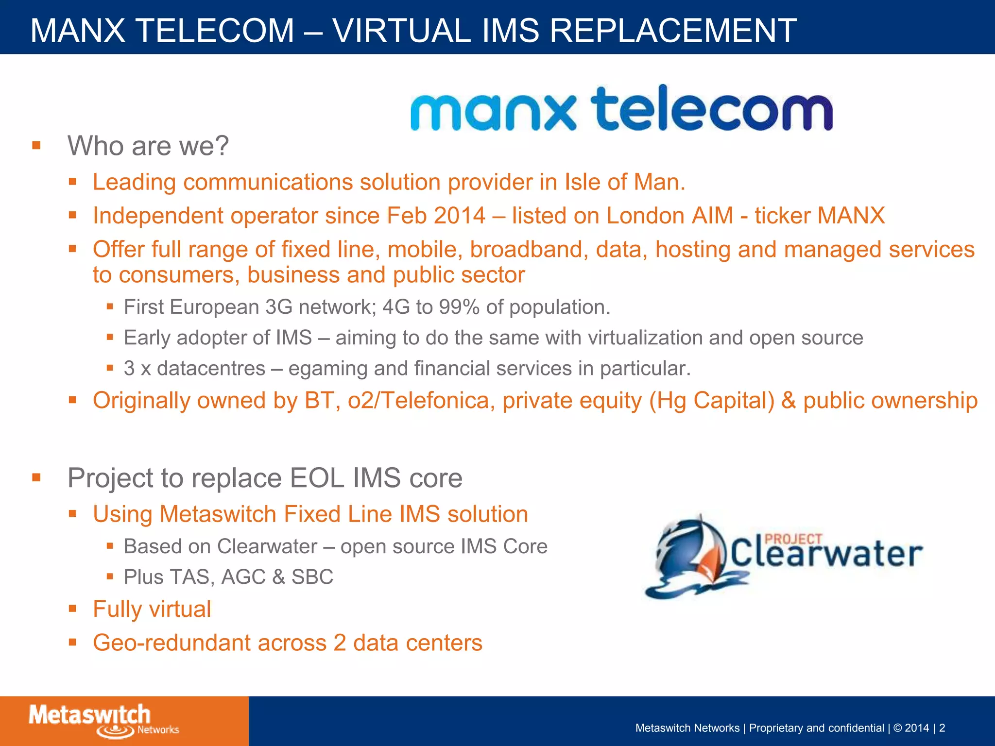 Case Studies on Telecom Open Source, Paul Drew, Metaswitch Networks | PPT