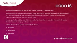 Many2One Fields in Odoo 16 | PPTX