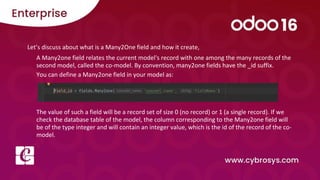 Many2One Fields in Odoo 16 | PPTX