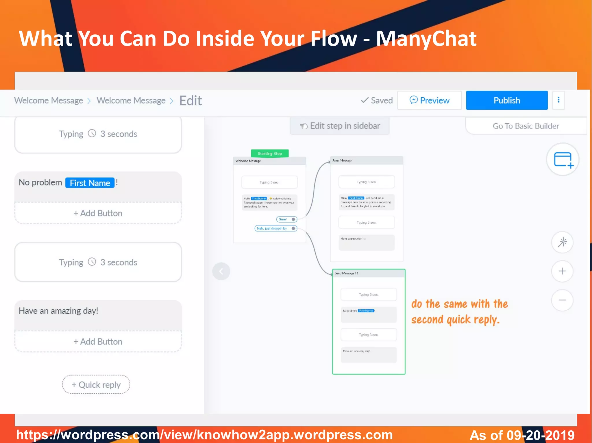 What You Can Do Inside Your Flow Manychat | PPT