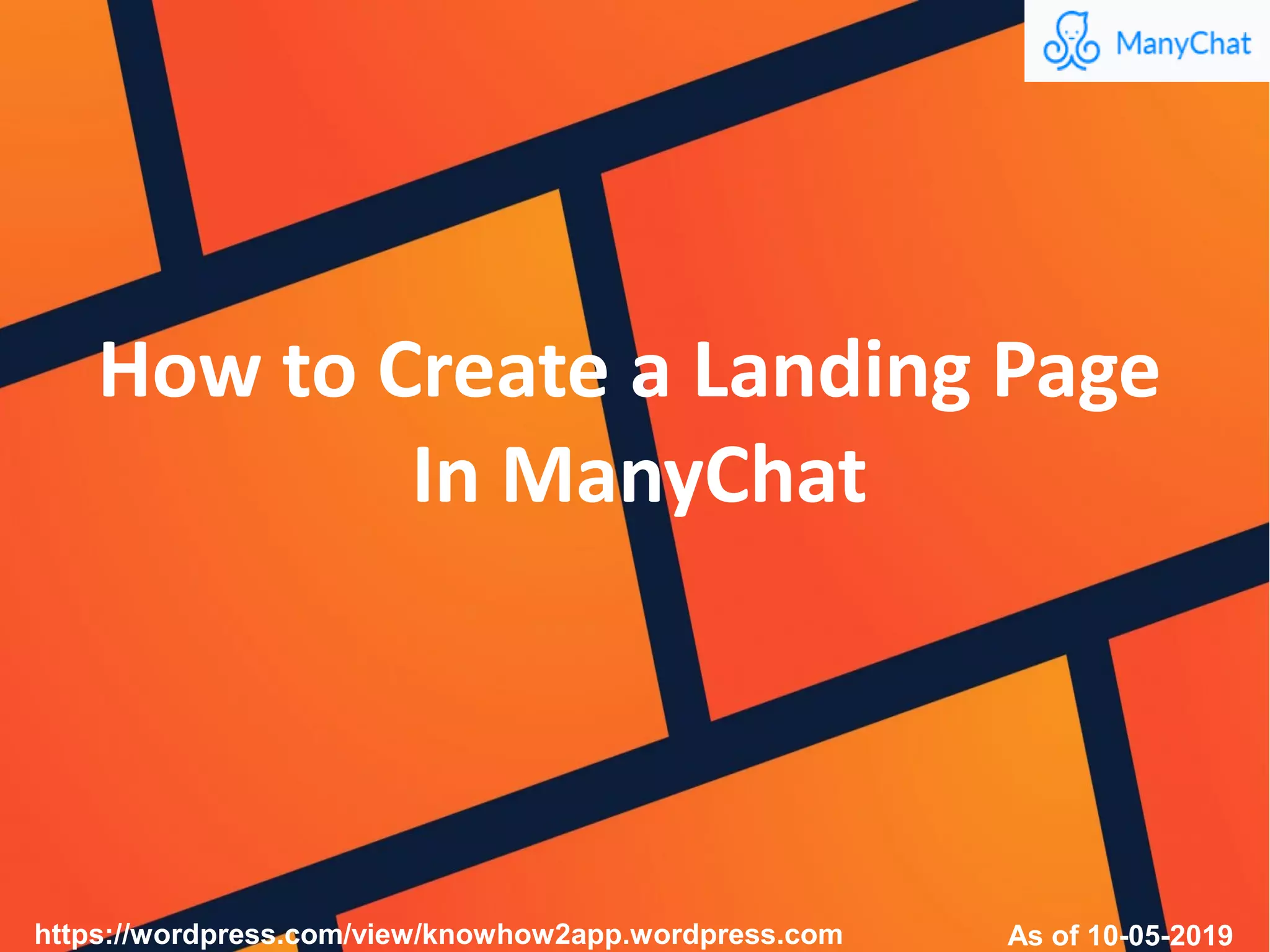 How To Create A Landing Page In ManyChat | PDF | Internet for Beginners | Internet