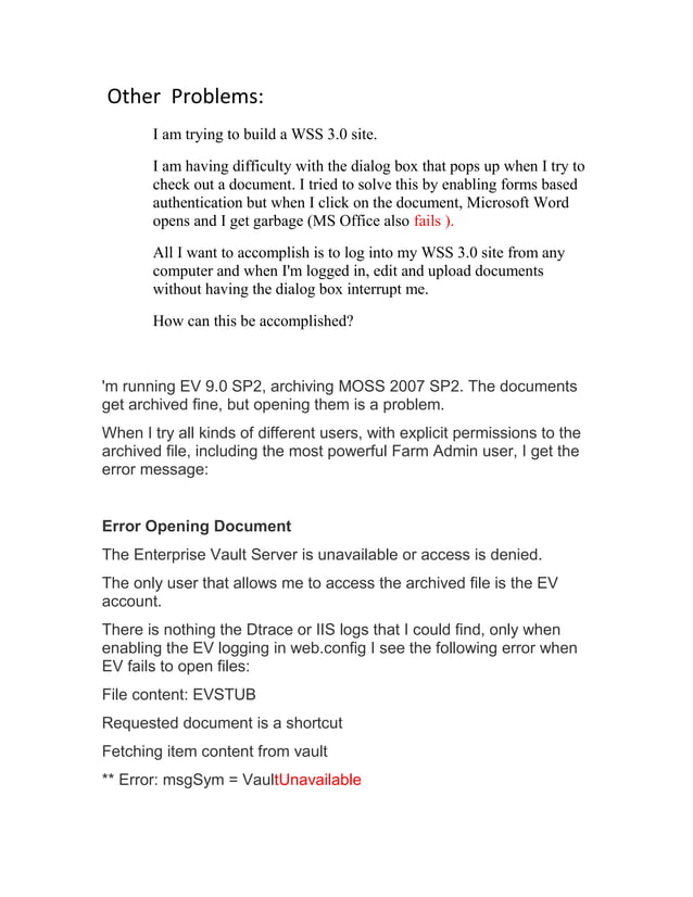 Many Problems in SharePoint | PDF