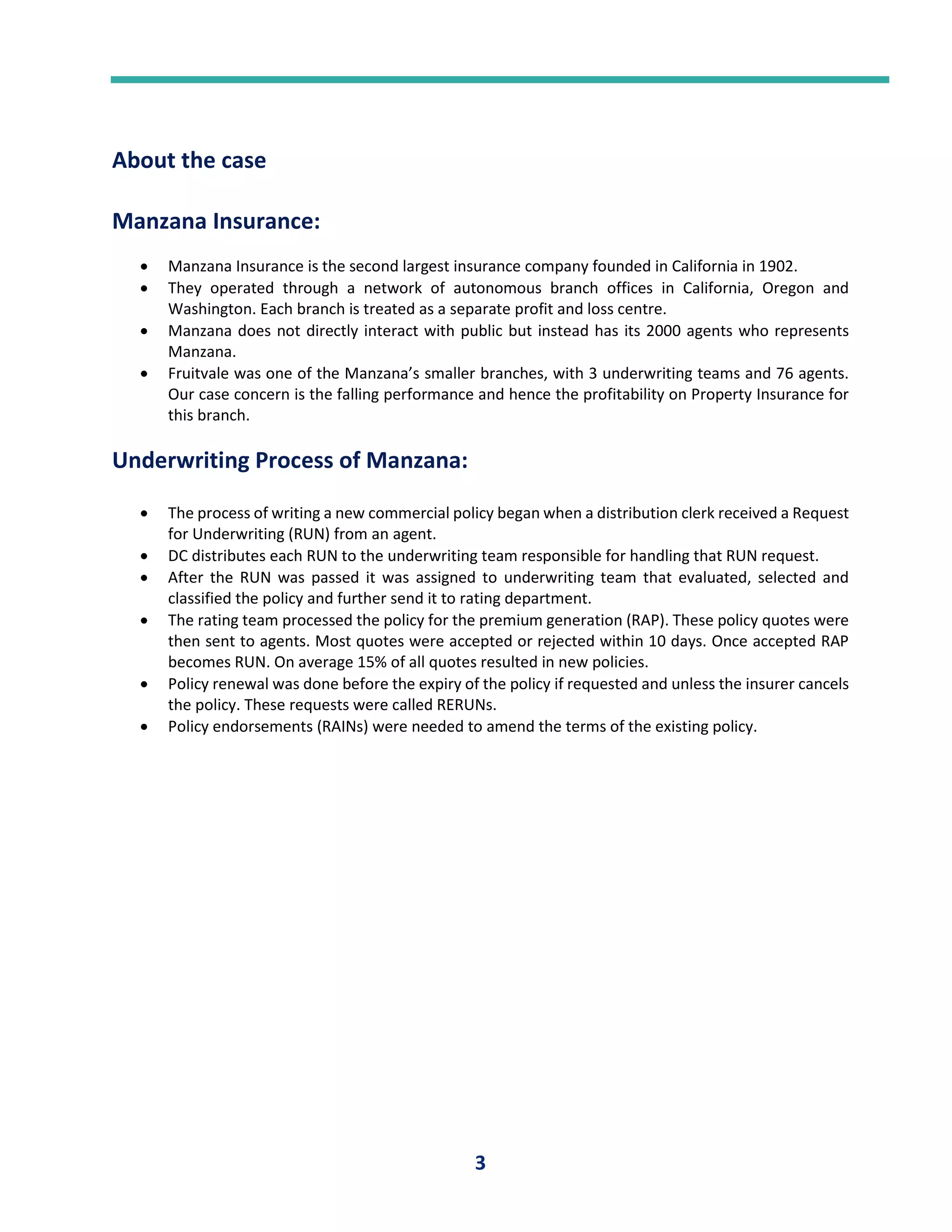 Manzana insurance case study analysis. | PDF