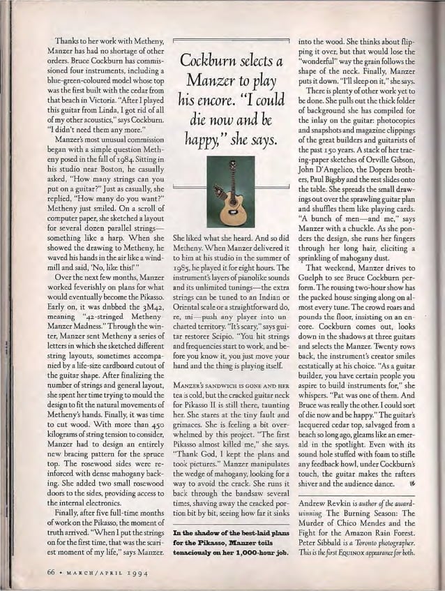 Meet the Masterful Guitar Maker Linda Manzer | PDF