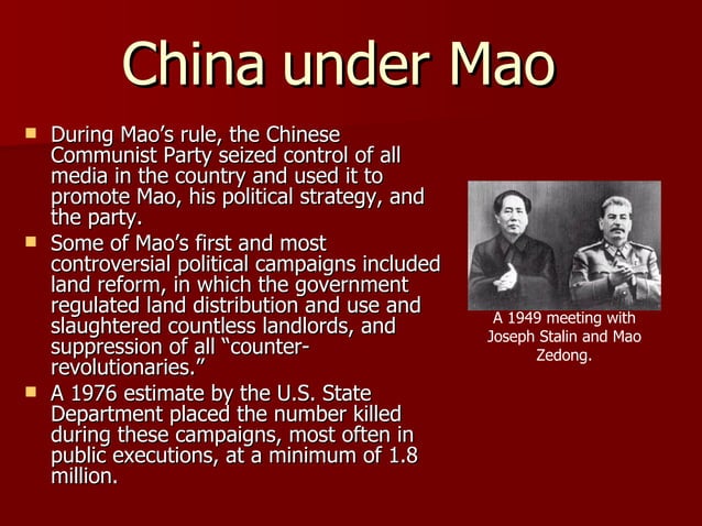 China under Mao Zedong | PPT | Civic affairs | Politics