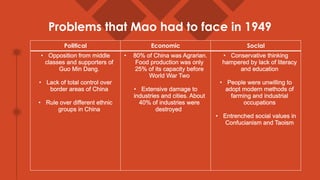 Mao Consolidation of Power in Modern Communist China | PPTX
