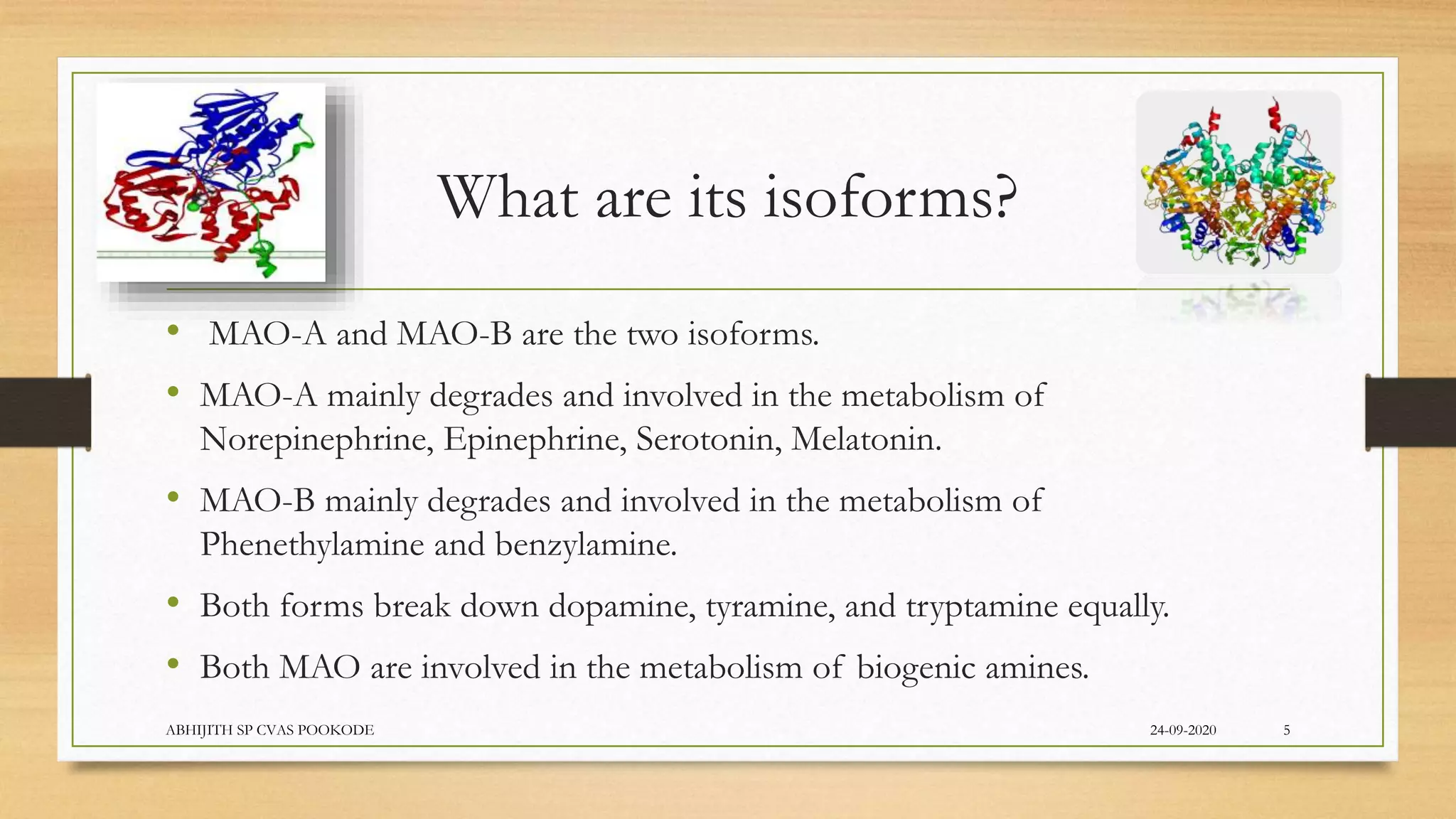 Mao ; mao inhibitors | PPTX