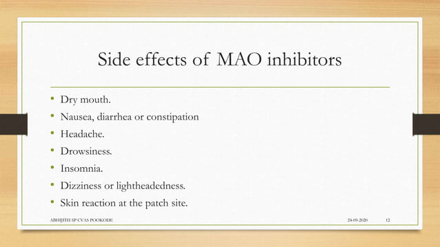 Mao ; mao inhibitors | PPTX | Brain and Nervous System Disorders ...