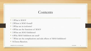 Mao ; mao inhibitors | PPTX