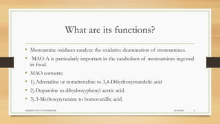 Mao ; mao inhibitors | PPTX