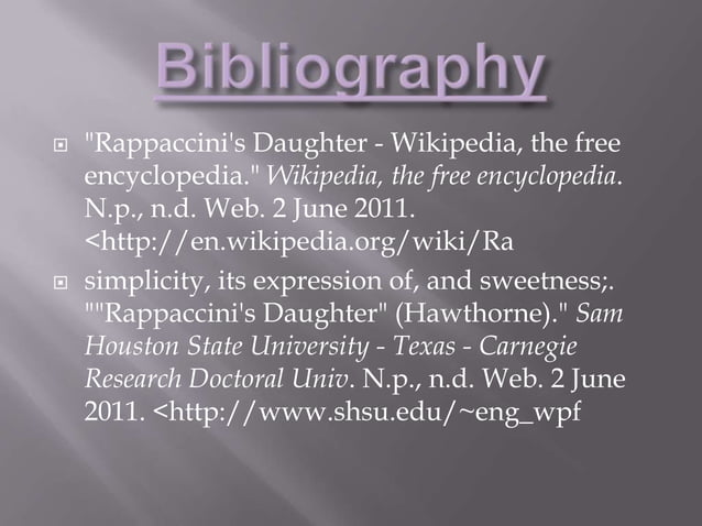 Rappaccini's daughter | PPT