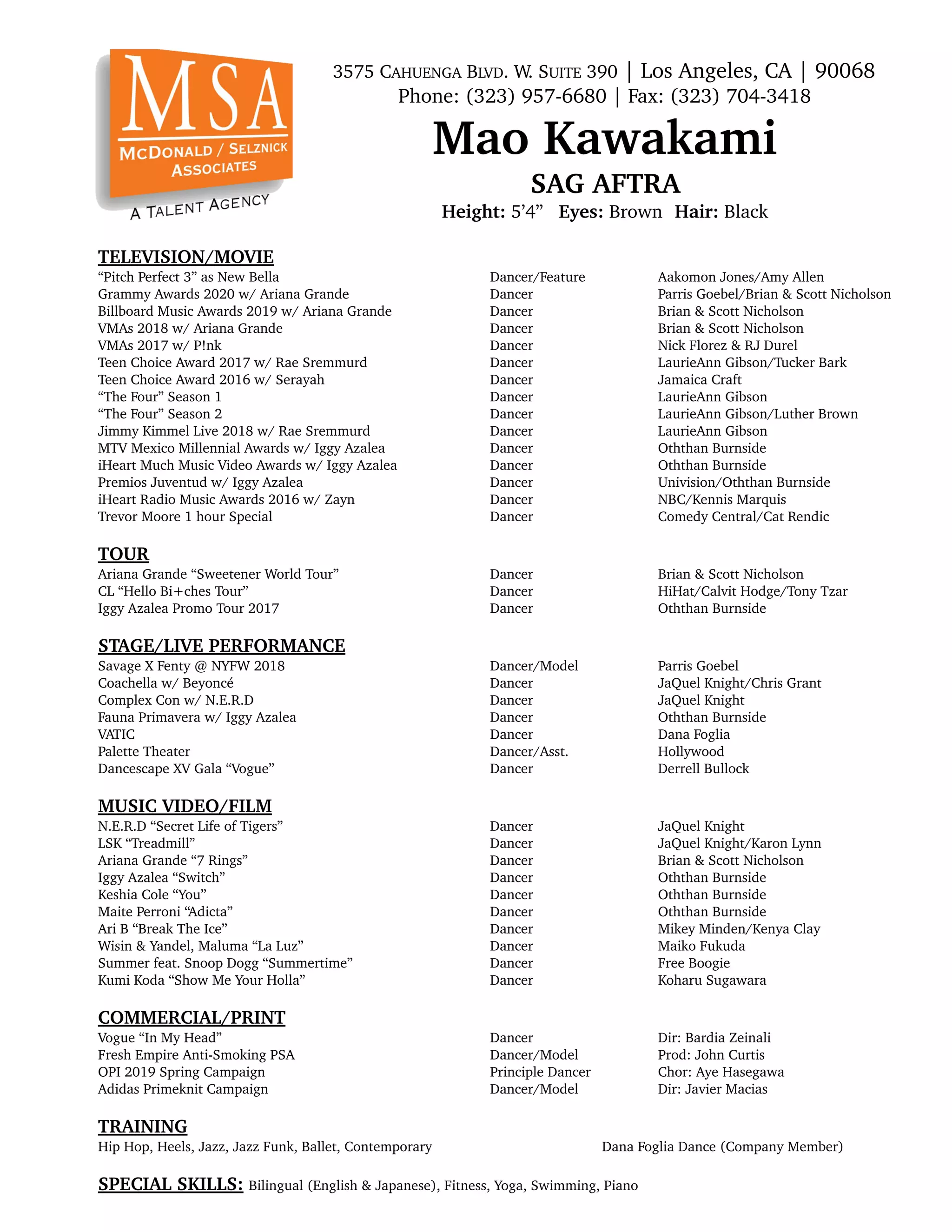 Mao resume Jan 2020 | PDF