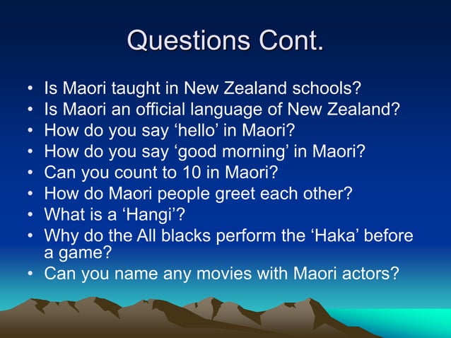 maori culture.pptx. This powerpoint is about the people in NZ | PPTX