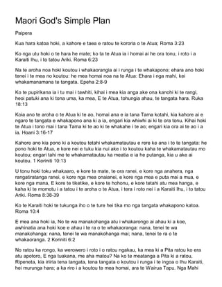 Maori god's simple plan | PDF